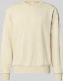 Nike Sweatshirt mit Label-Stitching und Rundhalsausschnitt
