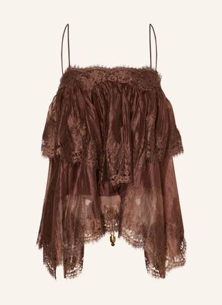 Aje Top Ophelia Lace Cami Mit Spitze braun