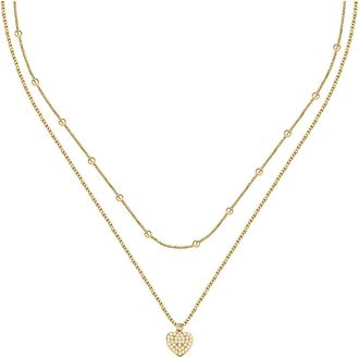 Cleor Collier en argent 925/1000 et zircon