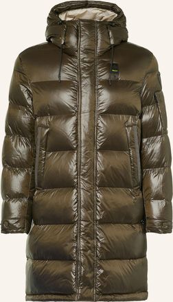 Blauer Steppmantel Aldrich gruen
