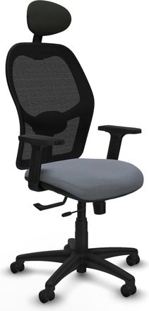 Piqueras y Crespo Stuhl aus Netzgewebe mit 2D-Armlehnen, h&ouml;henverstellbarer Lendenwirbelst&uuml;tze und festem Kopfteil, ausgestattet mit Syncro/Traslack und Schneideschaum.