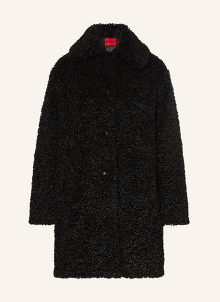 HUGO BOSS Hugo Teddyfell-Mantel Mimina-1 schwarz