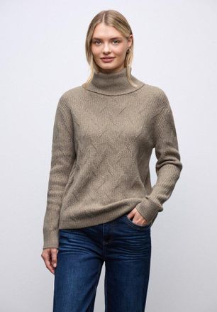 Street One Rollkragenpullover aus Baumwolle mit Stretchanteil