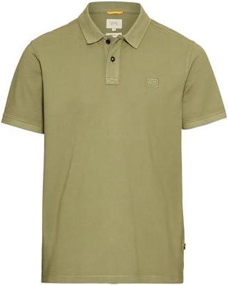 Camel Active Herren Kurzarm Poloshirt aus Organic Cotton Dunkelgrün, Menswear-m Polo, Vert foncé, M Hommes