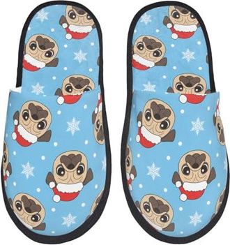 Generic Chaud Pantoufles Femmes Chien de vache de No&euml;l Flocon de neige Maison Pantoufles L&eacute;g&egrave;re Chaussons Homme pour Homme Maison Ext&eacute;rieur M