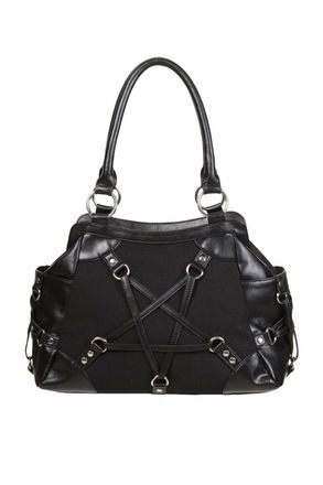 Banned Pentagram handbag black - One Size - Banned