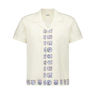 Bode Vintage Ski Season Short Sleeve Shirt - - Shirts - Herren - Beige - S