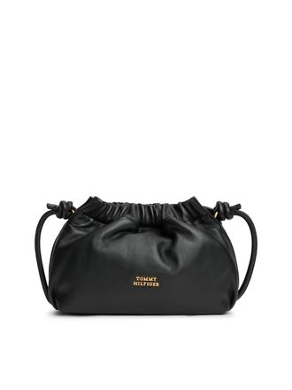 Tommy Hilfiger Umh&auml;ngetasche TOMMY HILFIGER TH SOFT LEATHER CROSSOVER, Damen, Gr. B/H/T: 20cm x 15cm x 7cm, schwarz, Leder, unifarben, Taschen Umh&auml;ngetasche, Damen S