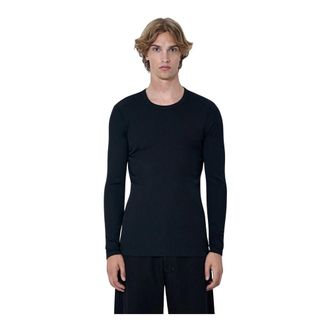 Christophe Lemaire Rippstrick-Langarmshirt aus Jersey - - Tops - Herren - Schwarzk - M