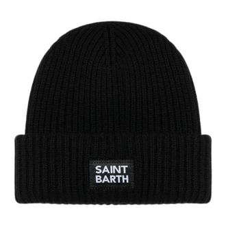 MC2 Saint Barth unisex, Accessoires, Noir, Taille: Xs/S Ribbed Beanie