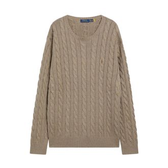 Polo Ralph Lauren Pull col rond - Homme - Pulls - Beige - Taille: 2XL