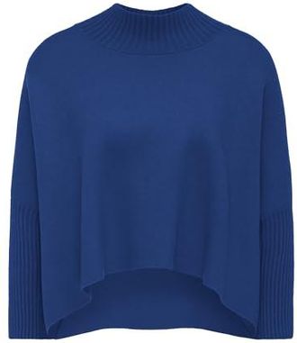Apart Fashion Apart Oversized Pullover in Milano-Knit aus Einer Pull-Over, Bleu Roi, 38-40 Femme