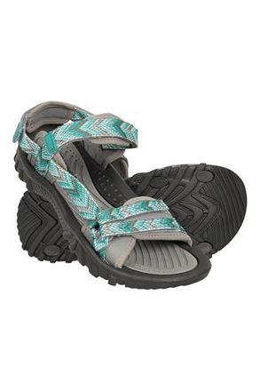 Mountain Warehouse Chypre Sandale pour Femme - Chaussures Respirantes &agrave; Usage Quotidien avec Doublure en n&eacute;opr&egrave;ne - Plage d&eacute;t&eacute;, Marche, randonn&eacute;e et Plein air Bleu 39