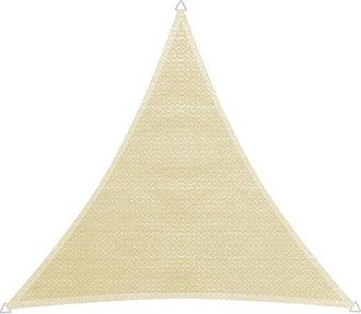 WINDHAGER Sonnensegel Capri Dreieck 4 x 4 m (gleichschenkelig), Sonnenschutz für Garten & Terrasse, UV- und witterungsbeständig, champagner