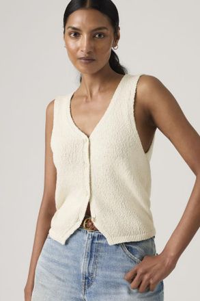 Levi's Helen Mini Boucle-Weste - Damen - Wei&szlig; / Wei&szlig;