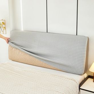 Generic K&uuml;hlender Waffelpiqu&eacute; atmungsaktiv Kopfteil Bezug staubdicht dehnbar gepolstert Bettkopfteil Bezug Schutz f&uuml;r Dicker atmungsaktiver Kopfteilschutz sta