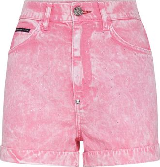 Philipp Plein Femme, Shorts, Rose, Taille: W28 Hot pants Crystal