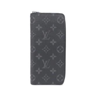 Louis Vuitton Portefeuille Long Zippy Vertical Monogram Eclipse Pre-owned - Homme - Pre-owned - Noir - Taille: ONE Size