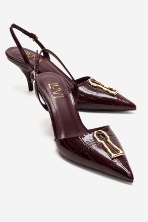 Prologue Yvella Schnalle Spitzer Zehenbereich Stiletto Pumps