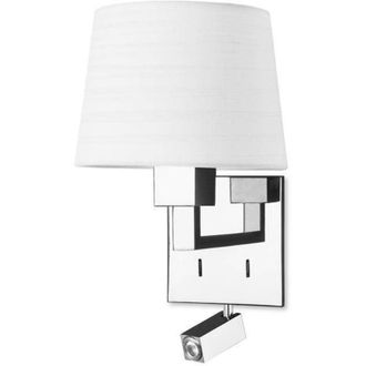 Leds - C4 Leds-c4 - Bali - Applique murale dint&eacute;rieur &agrave; 2 ampoules led Chrome avec lampe de lecture, E27