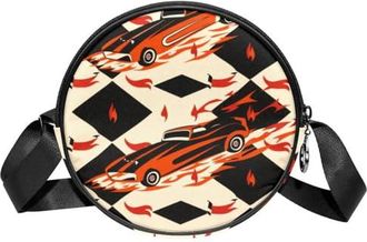 Generic Sac &agrave; bandouli&egrave;re Circle pour femme, petit sac &agrave; bandouli&egrave;re avec fermeture &eacute;clair, bretelles r&eacute;glables, sac &agrave; main rond d&eacute;contract&eacute; pour femmes et fi