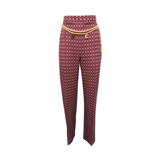 Elisabetta Franchi Femme, Pantalons, Rouge, Taille: 40 FR Pantalon Large