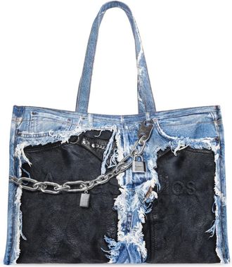 Acne Studios unisex, Sacs, Bleu, Taille: ONE Size Denim Shopper Bag