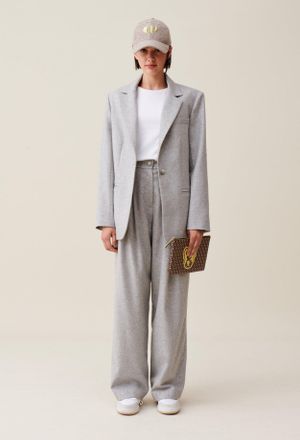 Claudie Pierlot Grauer Blazer aus Wollmischung