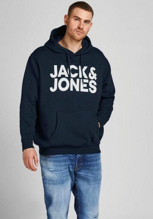 Jack & Jones Plus Size Kapuzensweatshirt CORP LOGO SWEAT HOOD Bis Gr&ouml;&szlig;e 6XL