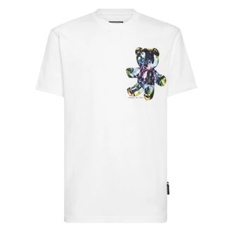 Philipp Plein Rundhals-T-Shirt Teddy - - Tops - Herren - Wei&szlig; - 3XL