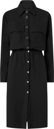 Pinko Pinko - Arum Abito Fluido - Femme - Robes - Noir - Taille: 36 FR
