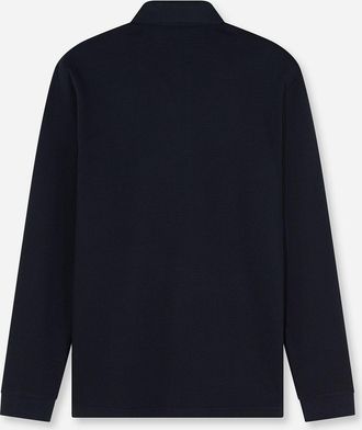 Olymp Langarm-Poloshirt Casual in Waffel-Struktur, regular fit