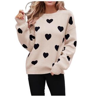 Generic 2026 - Pull dhiver pour femme - Grande taille, blanc, XL