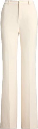 Ralph Lauren Femme, Pantalons, Beige, Taille: 34 FR Pantalon Droit Tiss&eacute; Cr&ecirc;pe Ville