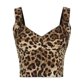 Dolce & Gabbana Femme, Tops, Multicolore, Taille: 40 FR Charmeuse Bustier Top