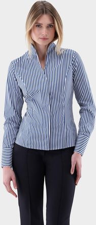 van Laack Kelchkragenbluse mit Streifen