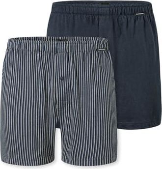 Schiesser 2 Pack Boxershorts Baumwolle Jersey Weich Multipack - Jerseyboxer Cale&ccedil;on Boxeur Homme, Assortis 2_182427, 7
