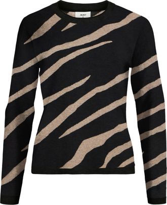 Object Objray L/S Knit Pullover AOP Noos
