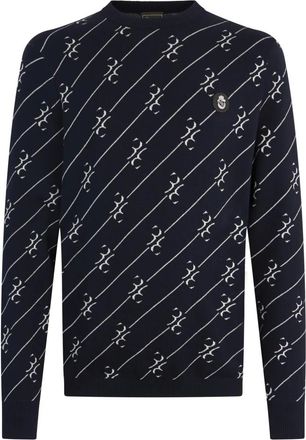 Billionaire Boys Club Homme, Pulls, Bleu, Taille: M Round Neck Pullover All-Over BB