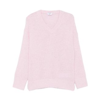 Filippa K Hairy Alpaca V-Neck Pullover - - Knitwear - Damen - Rosa - XS