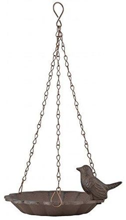 Esschert Design Fallen Fruits Ltd FB378 H&auml;ngende Badewanne (1 Vogel), Braun, 28,5 x 16 x 16 cm