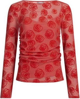 Object T-shirt &agrave; manches longues Objelodie fleuri