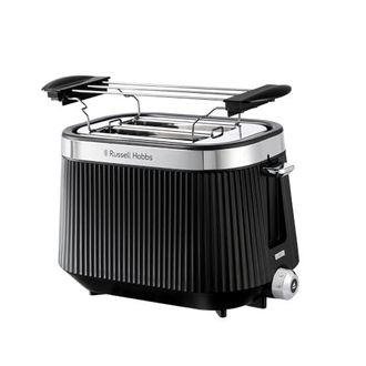 Russell Hobbs Toaster [f&uuml;r 2 Scheiben] Bront&euml; Black (6 Br&auml;unungsstufen, Mattes Finish, Silberakzente, Lift & Look, Auftaufunktion, Aufw&auml;rmfunktion, Stop- & Hebefunk