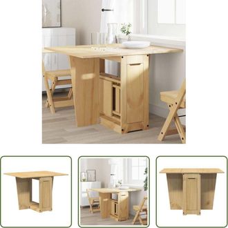 vidaXL vidaXL Butterfly-Tisch - Butterfly-Esstisch Klappbar Corona Wachsbraun Massivholz Kiefer