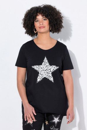 Angel Of Style T-Shirt T-Shirt A-Linie Pailletten-Stern