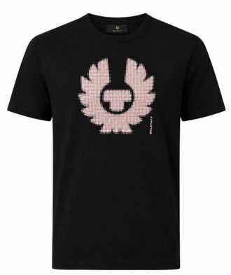Belstaff T-Shirt London Retro Bitmap Logo Iconic Tee Cotton Regular Cut (1-tlg) Gro&szlig;fl&auml;chiger Bitmap-Phoenix-Print auf der Vorderseite
