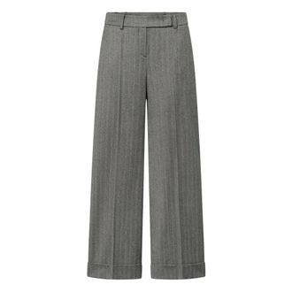 Windsor Marlene Hose aus doppeltem Baumwoll-Stretch - - Trousers - Damen - Grau - L