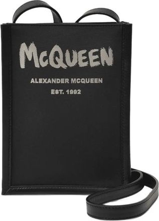 Alexander McQueen Alexander McQueen Hobo Bags - Mini Crossbody Bag In Black Leather - Gr. unisize - in Schwarz - für Damen