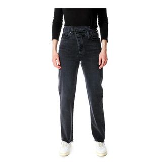 A Gold E Criss Cross Gerades Jeans - - Jeans - Damen - Schwarzk - W30