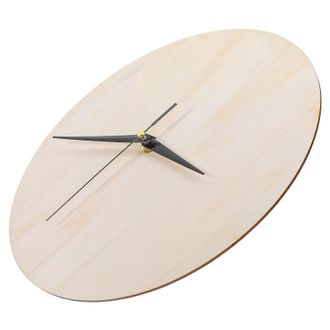 Artibetter Selbstgemacht Holzuhr Rund 25cm Unbehandeltes Holzzifferblatt Basteluhr Ersatzteil Quarzwerk Uhr Graffiti Beige zum Bemalen f&uuml;r Wohndekor